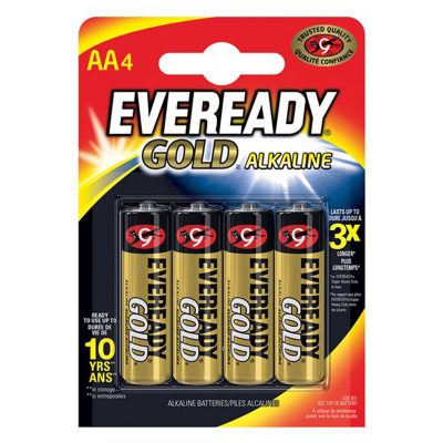 Eveready AA Alkaline Gold Pack 4 – Premier Batteries